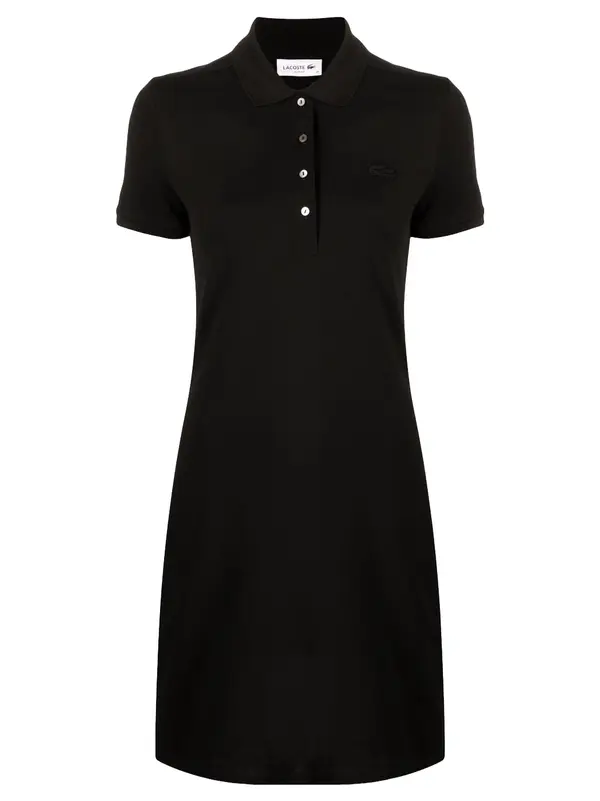 Lacoste Logo-patch Polo Dress - Black