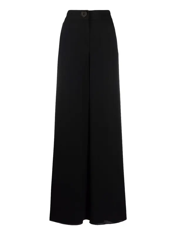Moschino High-waisted Flared Trousers - Black