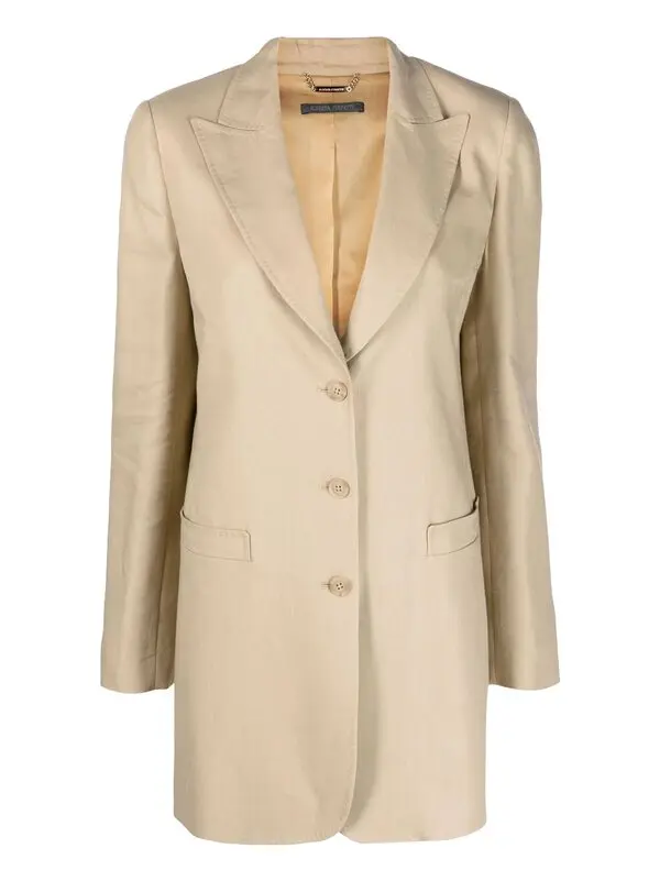 Alberta Ferretti Single-breasted Blazer - Neutrals