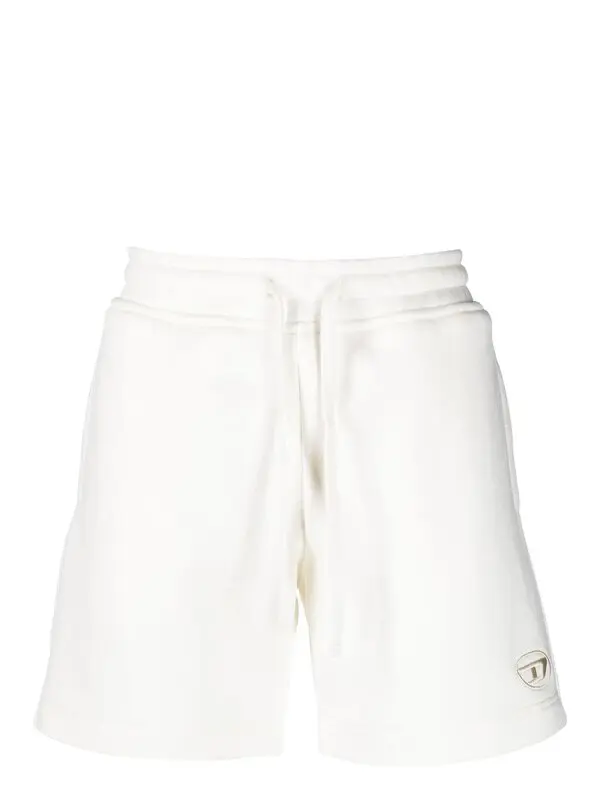 DIESEL® Cotton Track Shorts With Drawstring Waist - Neutrals