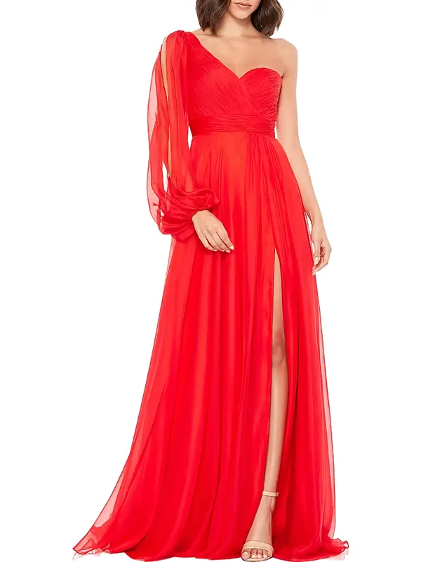 Mac Duggal One-shoulder Gown - Red