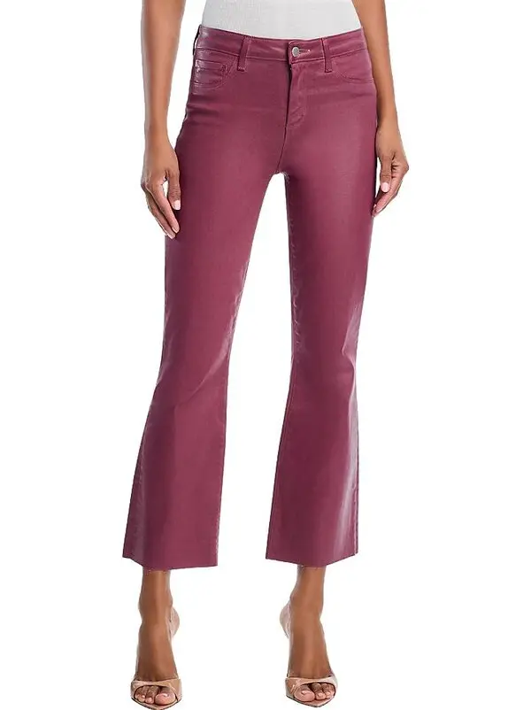 L'Agence Kendra High-rise Flared Jeans - Deep Mauve