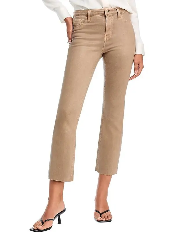 L'Agence Kendra High-rise Flared Jeans - Rye Coated