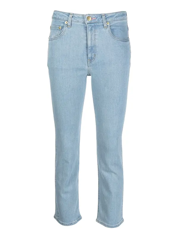 TU ES MON TRESOR Rose Quartz Mid-rise Skinny Jeans - Blue