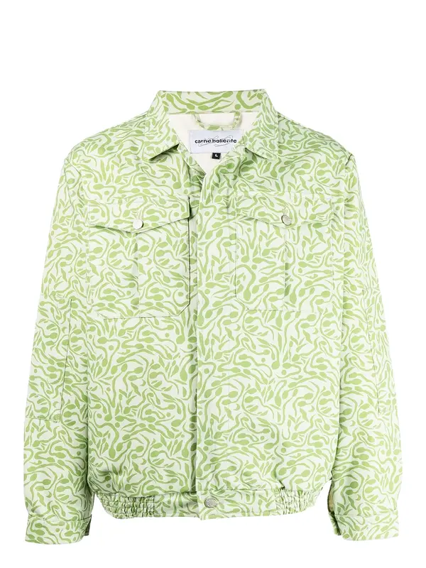 CARNE BOLLENTE Abstract-print Jacket - Green
