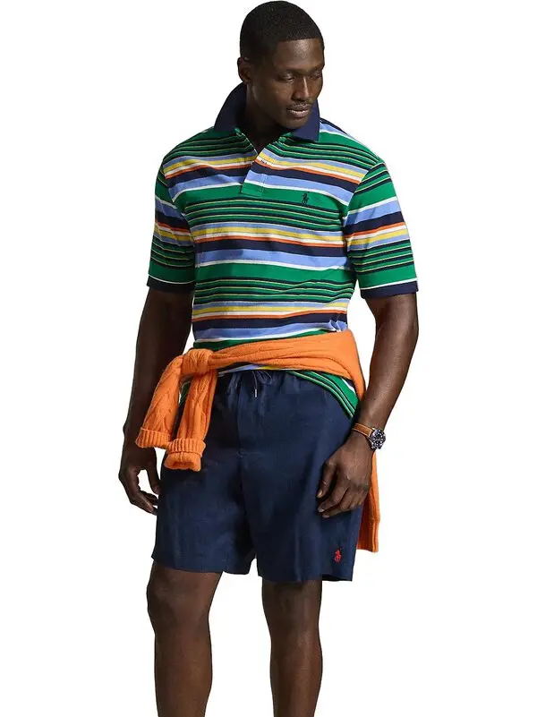 Ralph Lauren Striped Mesh Polo Shirt - Billiard Stripe Multi