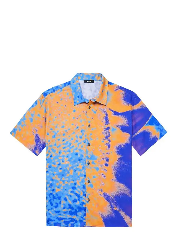 MSFTS Printed Cotton Shirt - Blue
