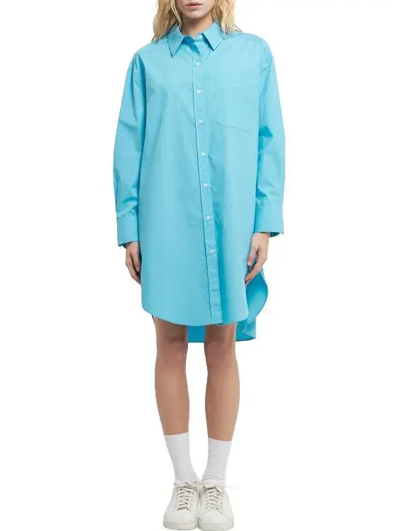 English Factory Classic Collared Shirtdress - Cerulean