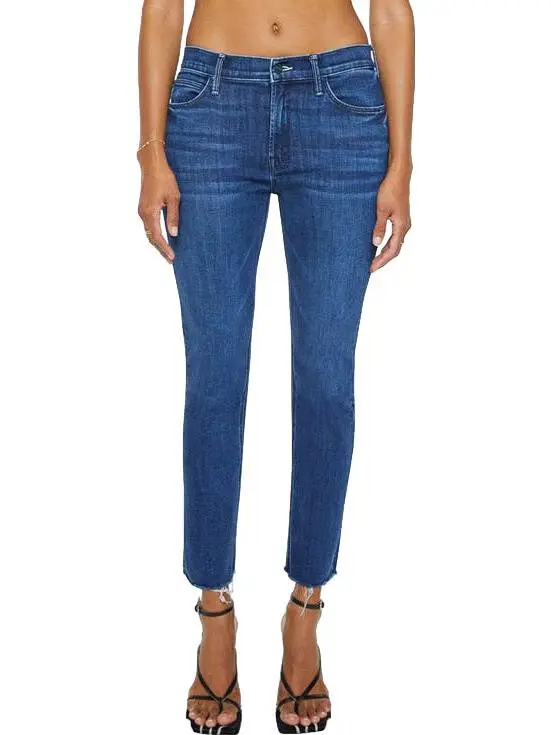 MOTHER The Dazzler Mid Rise Ankle Fray Jeans - Fancy Meeting You Here