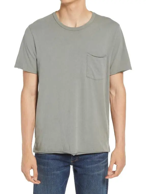 Rag & Bone Miles Organic Cotton Pocket T-shirt - Blugrey