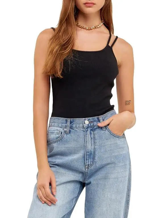 GREY LAB Two-strap Bodysuit - Black