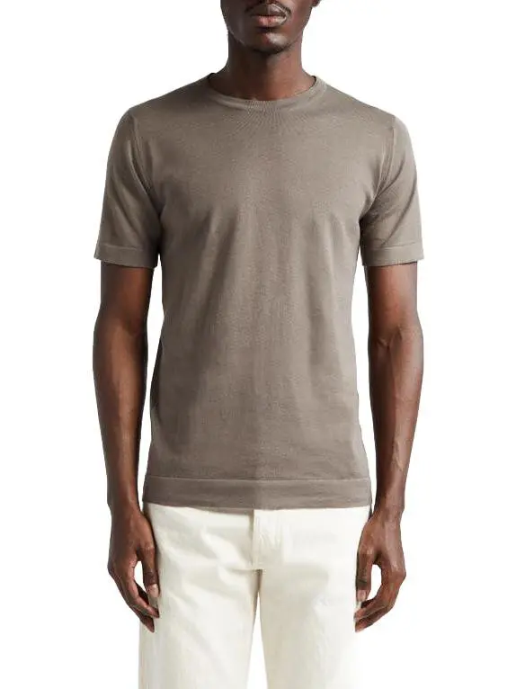 John Smedley Lorca Crewneck T-shirt - Beige Musk