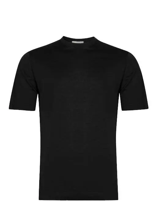John Smedley Lorca Crewneck T-shirt - Black