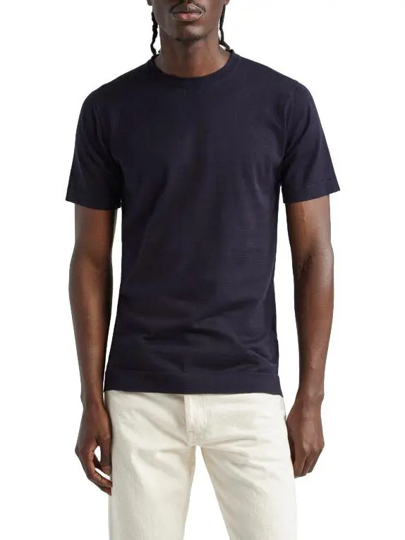 John Smedley Lorca Crewneck T-shirt - Navy