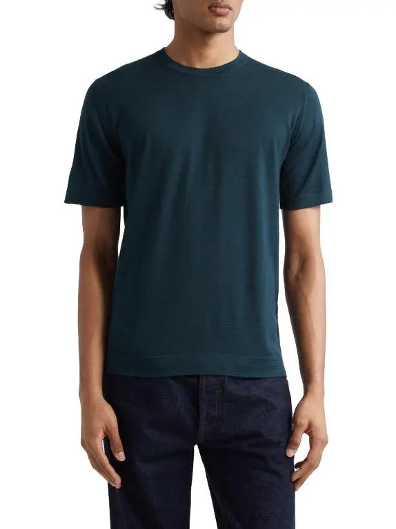John Smedley Lorca Crewneck T-shirt - Rainforest