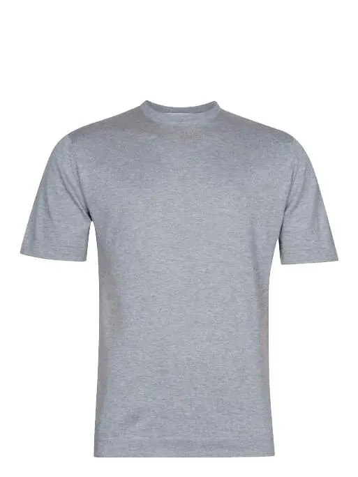 John Smedley Lorca Crewneck T-shirt - Silver