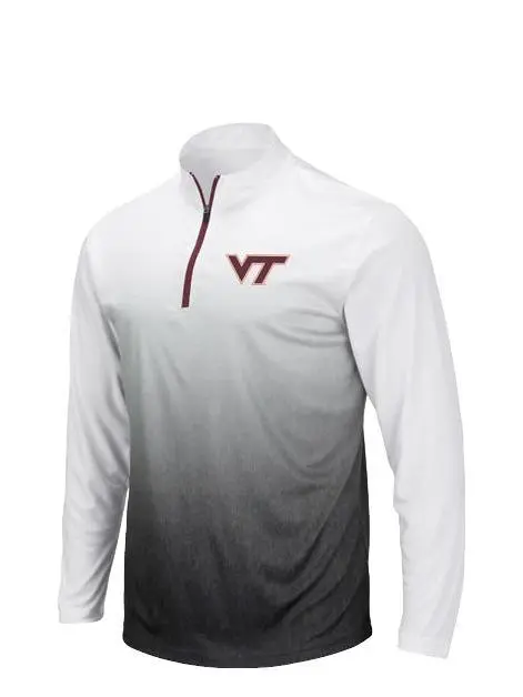 COLOSSEUM Virginia Tech Hokies Magic Team Logo Quarter-zip Jacket - Gray