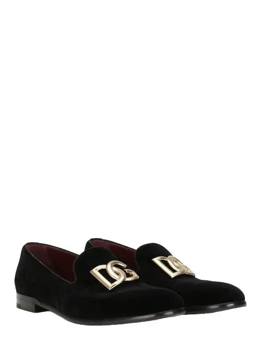 Dolce & Gabbana Leonardo Velvet Loafer - 80999 Black