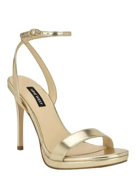 Nine West Loola Ankle Strap Sandal - Gold