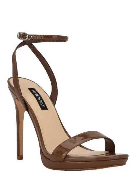 Nine West Loola Ankle Strap Sandal - Maple Patent