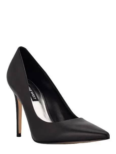 Nine West Pointed-toe Pump - Black Leather