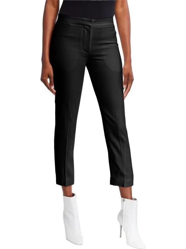 Alexander McQueen Leaf Crepe Cigarette Trousers - Black
