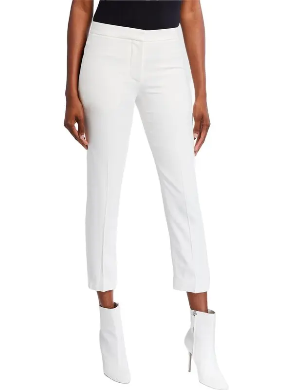 Alexander McQueen Leaf Crepe Cigarette Trousers - Ivory