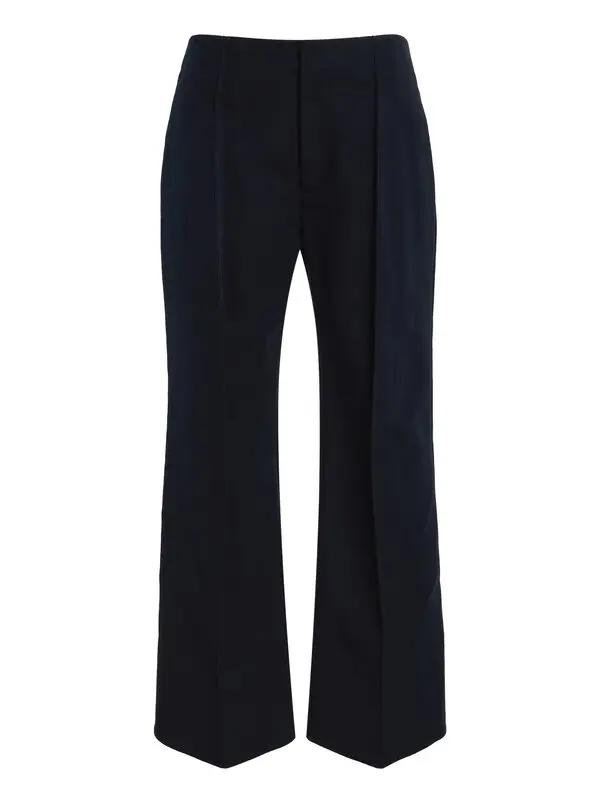 Bottega Veneta Cotton Canvas Cropped Trousers - Navy