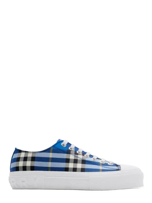 Burberry Check Cotton Sneakers - Hyacinth