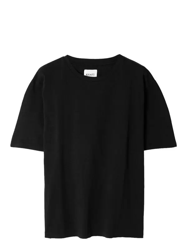 Khaite Mae Cotton-jersey T-shirt - Black