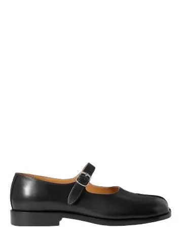 MAISON MARGIELA Tabi Leather Mary Jane Flats - Black