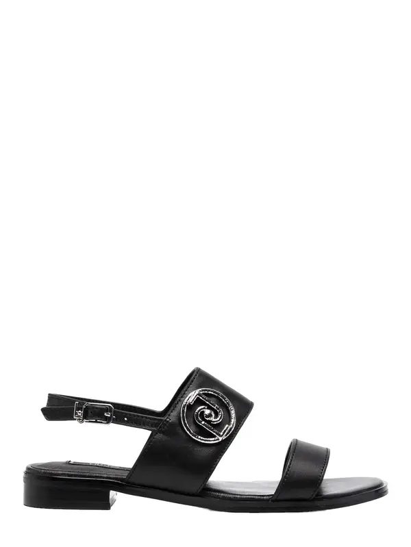 Liu Jo Erin Logo-plaque Slingback Sandals - Black