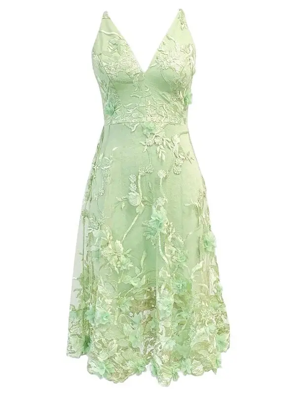 Dress The Population Audrey Lace A-line Dress - Sage