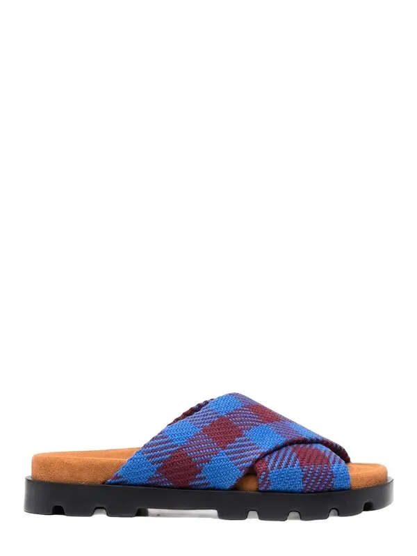 Camper Check-print Sandals - Blue