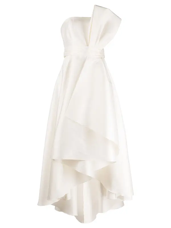 Sachin & Babi Tara Draped Gown - White