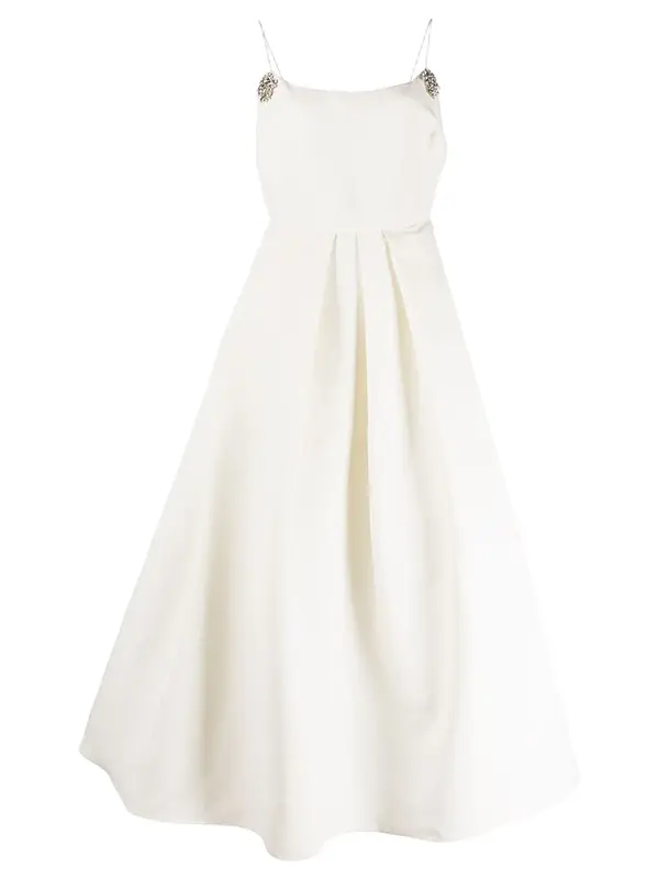 Sachin & Babi Audra Crystal-embellished Midi Dress - White
