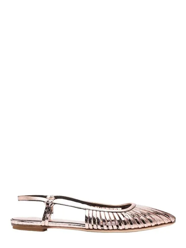 DEL CARLO Metallic-finish Slingback Pumps - Pink