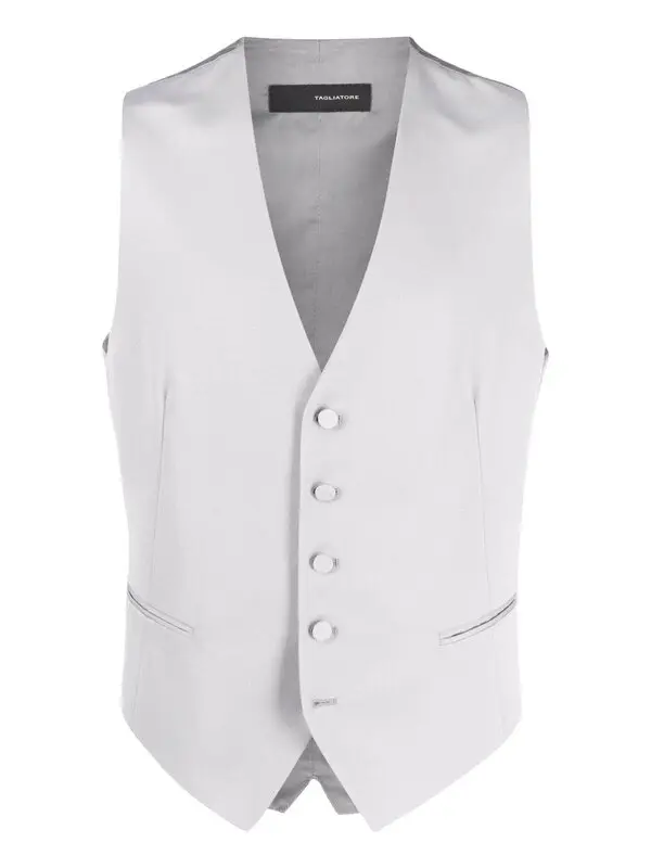 Tagliatore Button-up Suit Waistcoat - Grey