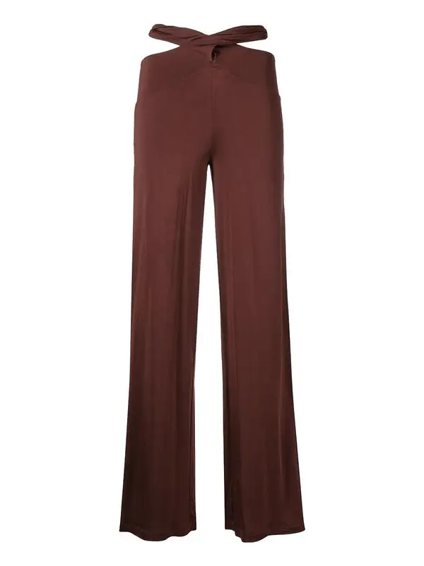 MARINE SERRE Fluid Trousers - Brown