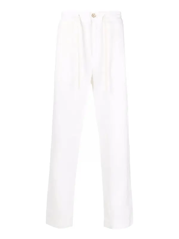 Vince Drawstring Straight-leg Trousers - Neutrals