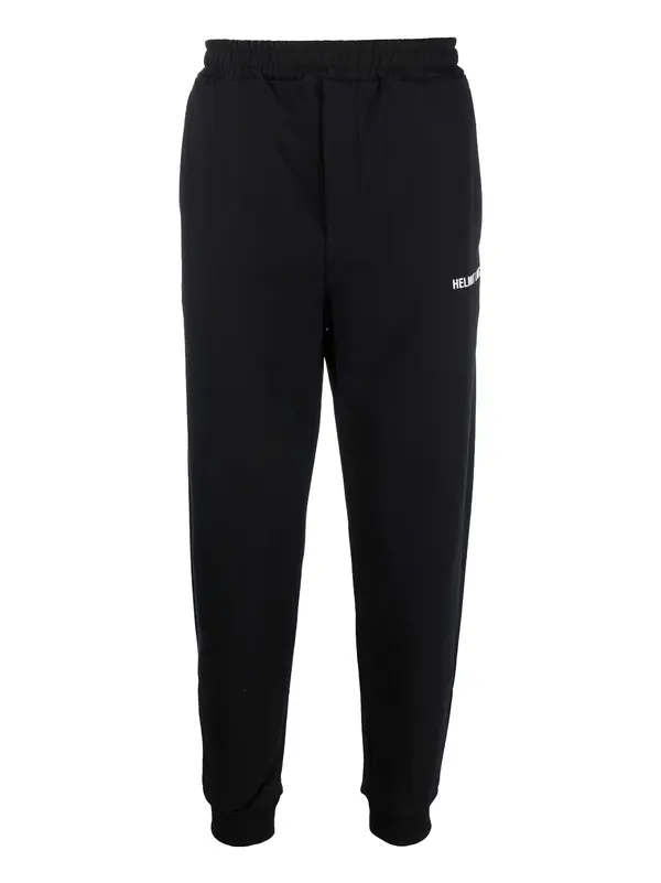 Helmut Lang Logo-print Tapered Track Pants - Black