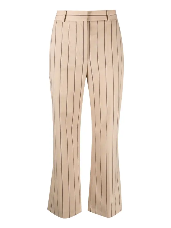 JOSEPH Talia Stripe-print Trousers - Neutrals