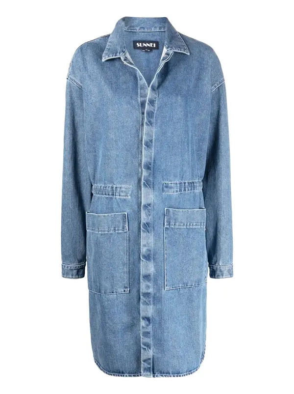 Sunnei Denim Overshirt Coat - Blue