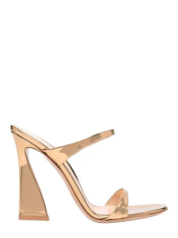 GIANVITO ROSSI Metallic Leather Sandals - Neutrals