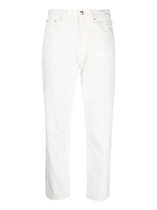 TOTEME Cropped Straight-leg Jeans - White