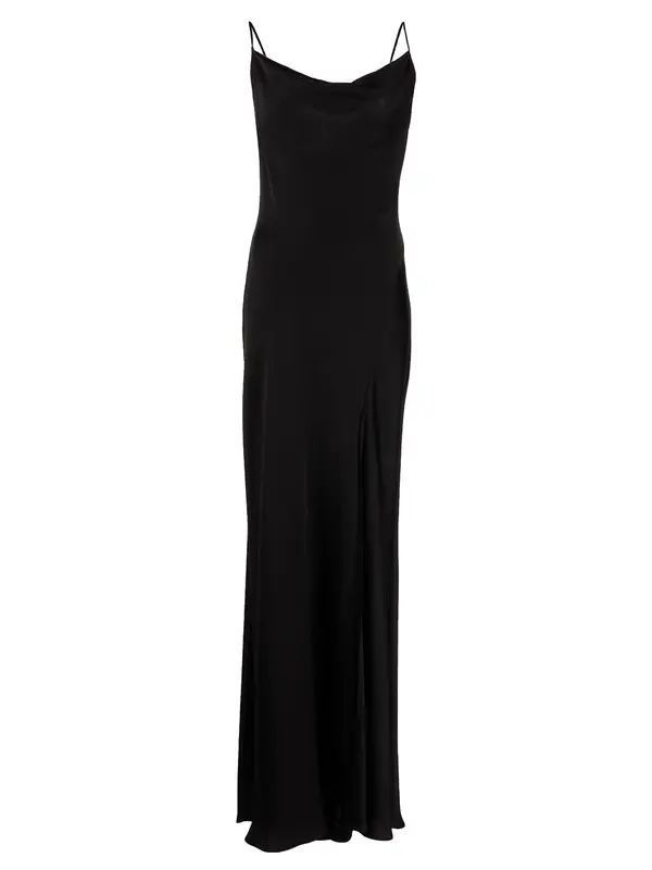 Simkhai Finley Crepe Satin Gown - Black