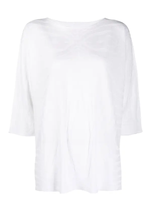LE TRICOT PERUGIA Round Neck T-shirt - White