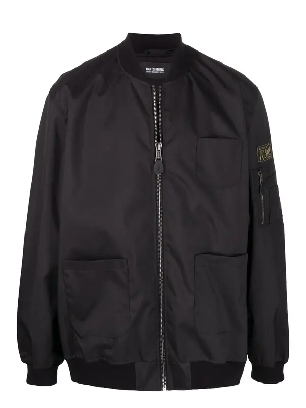 Raf Simons Echodomer-print Bomber Jacket - Black