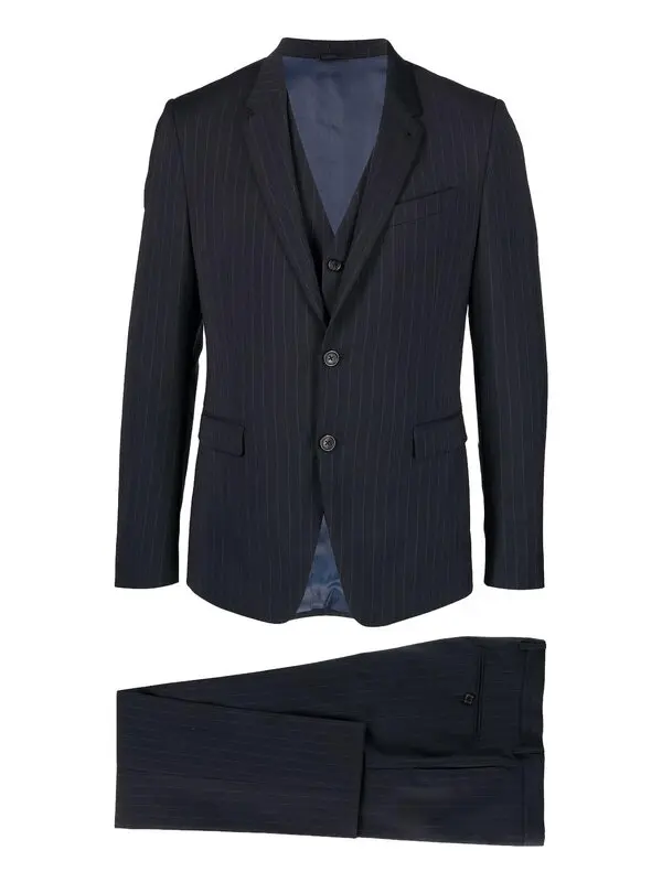 REVERES 1949 Three-piece Single-breasted Suit - Blue