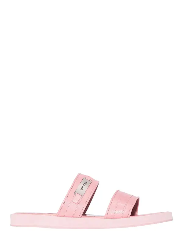 By Far Easy Leather Sandals - Pink